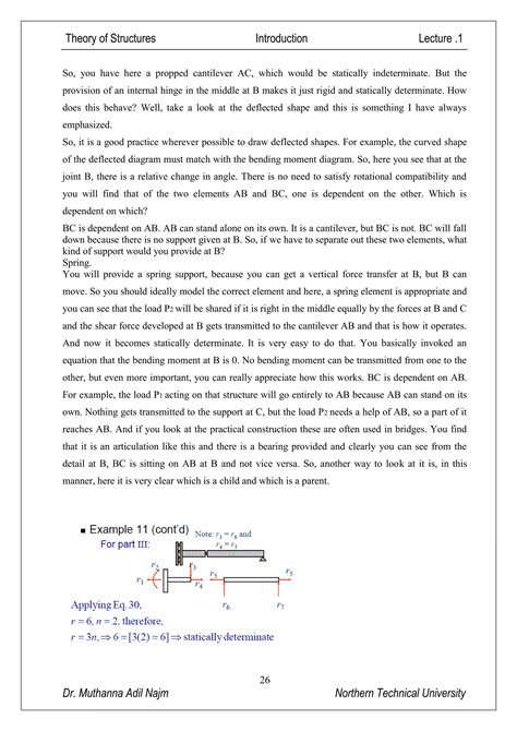 lec 2 statically determinate structures and statically indeterminate