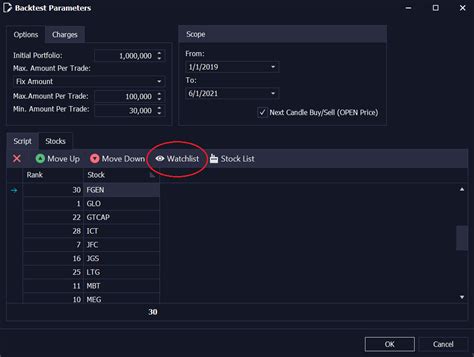Using The Back Tester Vanguard Ai