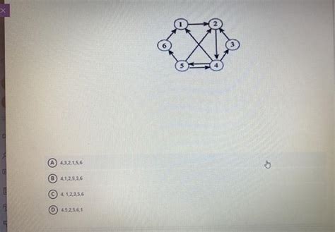 Solved 4 3 2 1 5 6 G 4 1 2 5 3 6 E 4 1 2 3 5 6 8 4 5 2 5 6 1