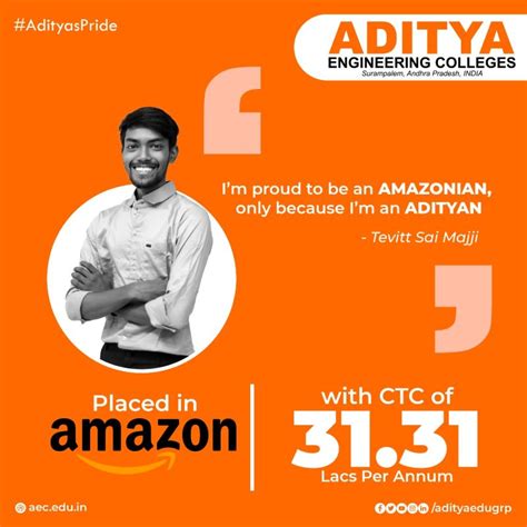 Aditya University On Linkedin Aditya Amazon Highestpackage