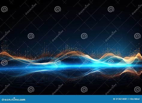 Abstract Data Waveforms With Particle Field Background Generative Ai