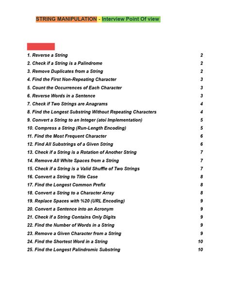 Java String Programs Interview Pdf String Computer Science