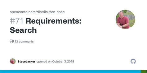 requirements search · issue 71 · opencontainers distribution spec