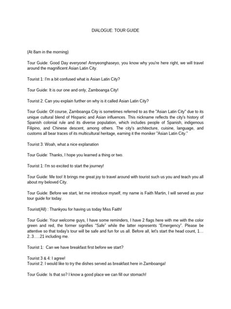 Dialogue Tour Guide Pdf