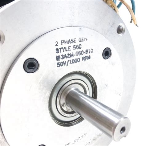 3a2m050 B10 Nidec Fincor 2 Phase Gen Tachometer 56c 1000 Rpm 5 8 Shaft 50v