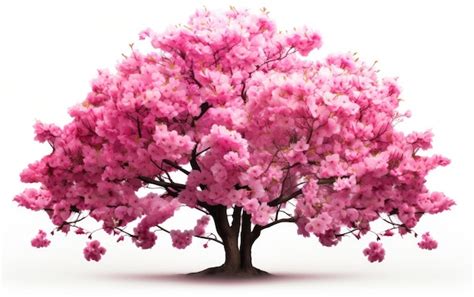 Premium Photo Pink Tree With Abundant Pink Flowers In Full Bloom