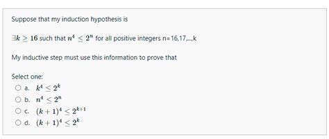 Solved Suppose That My Induction Hypothesis Is 3k 16 Such