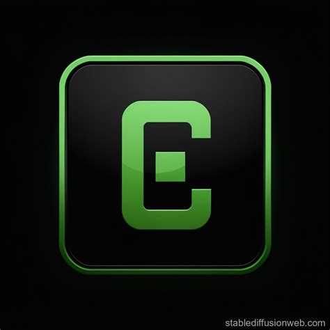 Terminal Icon In Green On Black Background Prompts Stable Diffusion