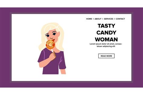 Person Tasty Candy Woman Vector