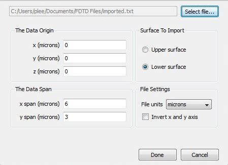 Surface Import Simulation Object Ansys Optics
