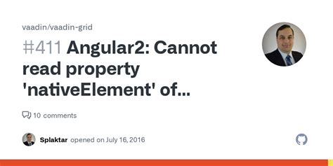 angular2 cannot read property nativeelement of undefined · issue
