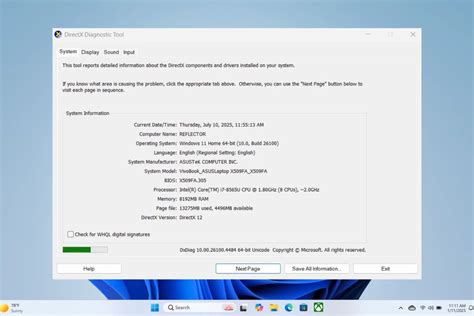 How To Run And Use Directx Diagnostic Tool Dxdiag In Windows 11