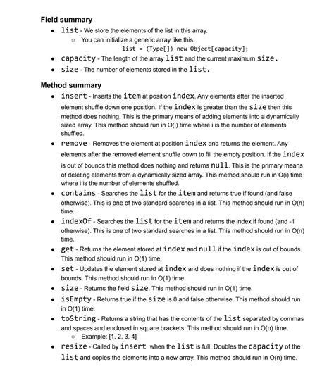 Solved Cannot Use Javas Implementations Like Listadd Each