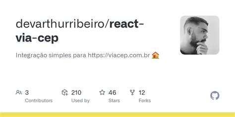 Github Devarthurribeiroreact Via Cep Integração Simples Para Br House