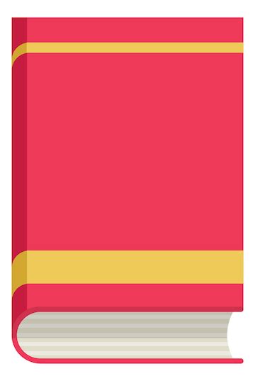 Premium Vector Red Cover Book Encyclopedia Icon Library Symbol