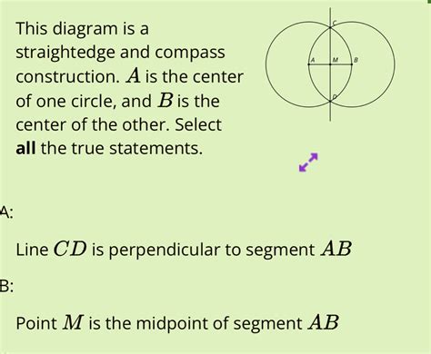 This Diagram Is A Straightedge And Compass Construction A Is The Center Of One Circle [geometry]