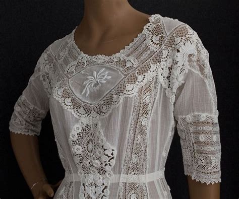 Ирландское кружево в комбинациях с другим. | Edwardian clothing, Lace ...