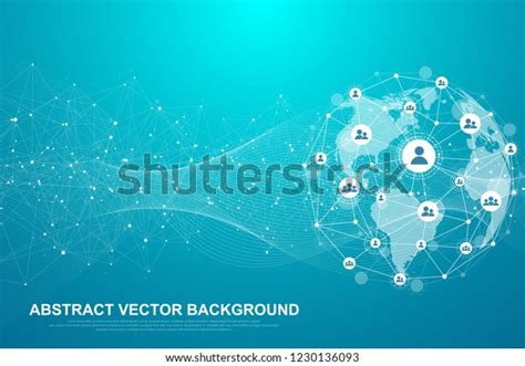 Global Structure Networking Data Connection Concept Stock Vector Royalty Free 1230136093