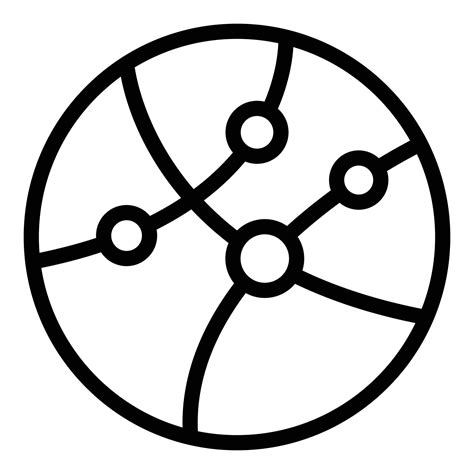 Global Network Icon Outline Vector Computer Conference 14985533 Vector