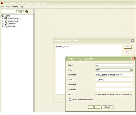 configuring and using oracle enterprise repository as the oracle aia