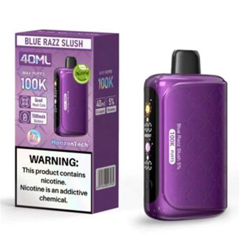 Horizontech 100000 Puffs 100k Disposable Vape Blue Razz Slush
