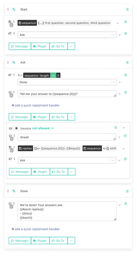 array variables wingbot chatbot framework documentation