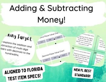 Adding And Subtracting Decimals Using Money MA NSO TPT