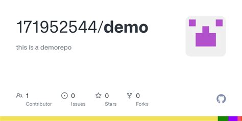 github 171952544 demo this is a demorepo