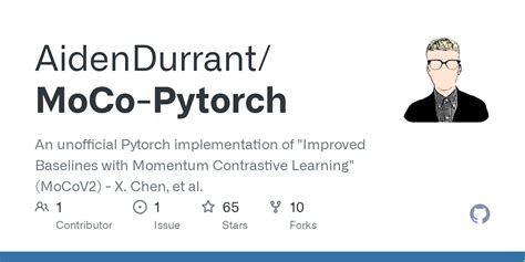 Github Aidendurrant Moco Pytorch An Unofficial Pytorch Implementation Of Improved Baselines