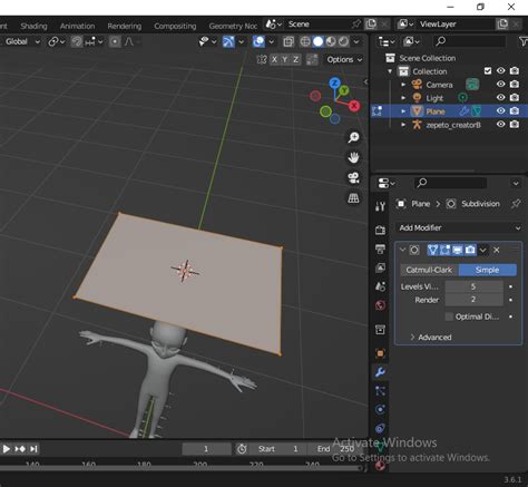 Applied Subdivision Modifier But Subdivided Plane Only Appears In
