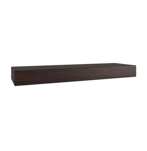 18 Sermata Mocha Shield Hollow Floating Teak Wall Shelf Aqua Teak
