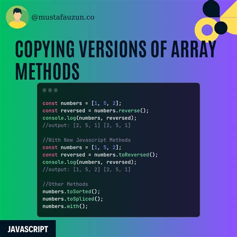 Javascript Copying Versions Of Array Methods Mustafa Ateş Uzun Blog