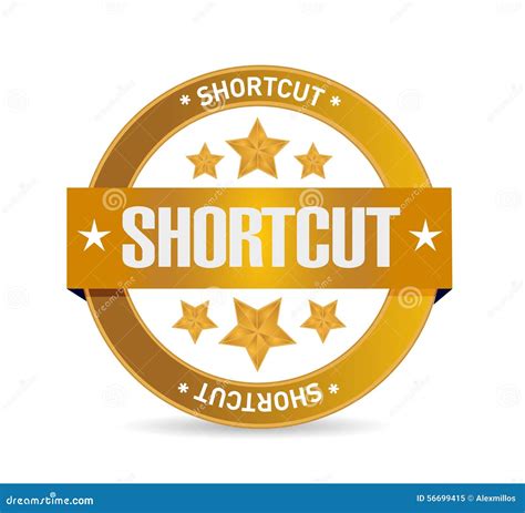 Shortcut Seal Sign Concept Illustration Stock Illustration