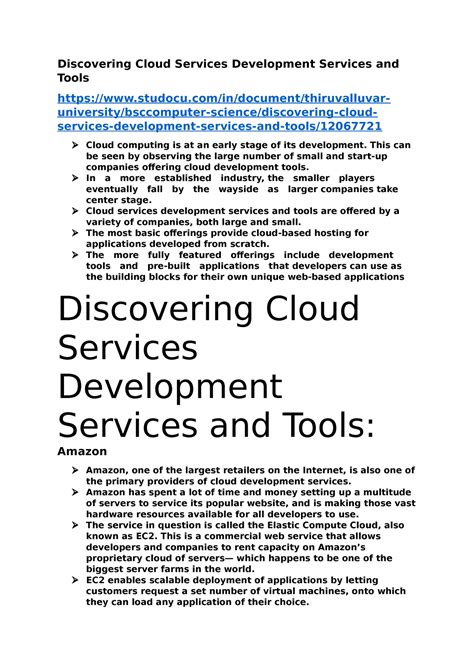 Discovering Cloud Services Development Services And Tools Discovering Cloud Services
