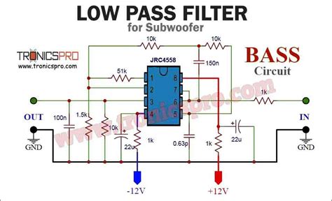 Low Pass Filter Bass Booster Using 4558 Tronicspro Elektronica