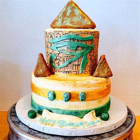 Egyptian Hieroglyphics Birthday Cake