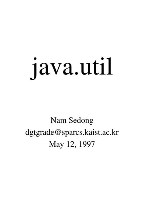PPT Java Util PowerPoint Presentation Free Download ID 500158