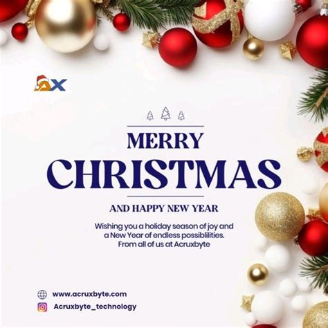 Acruxbyte Technology On Linkedin Warmest Wishes For A Wonderful Christmas May The Season Bring