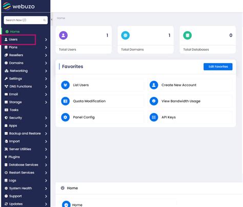 1a Quick Guide To User Account Creation In Webuzo