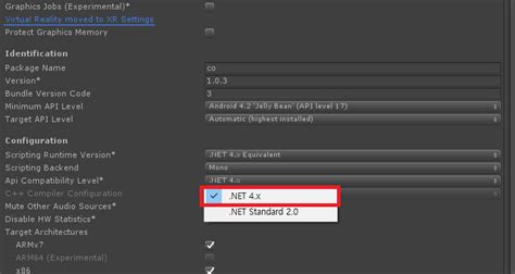 HanMin의 세상사는 이야기 Unity Api Compatibility Level Net x 가 보이지 않을때