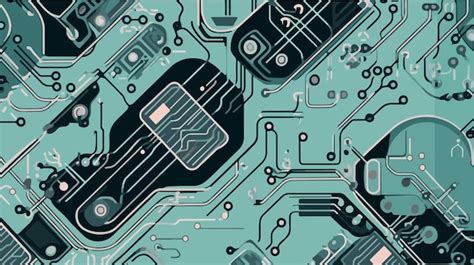 Futuristic Abstract Computer Circuit Board Illustration In Monochrome Premium Ai Generated Vector