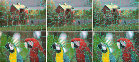 superpixel clustering using slic with k 50 100 and 200 superpixels