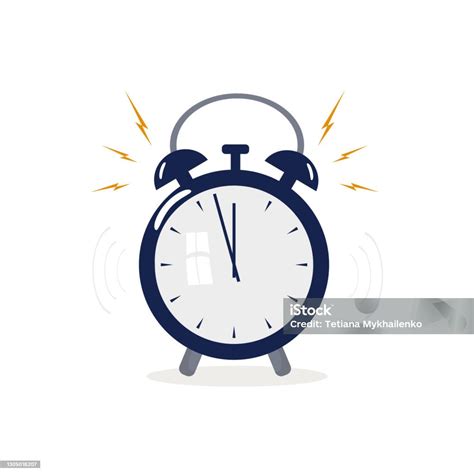 알람 시계 종 기계식 신호 장치 큰 신호 아침에 일어나거나 깨어난 개념 벡터 그림입니다 개념에 대한 스톡 벡터 아트 및 기타