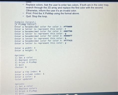 Solved Format Described Above Checkifvalidcolor