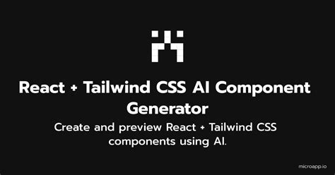 React Tailwind Css Ai Component Generator
