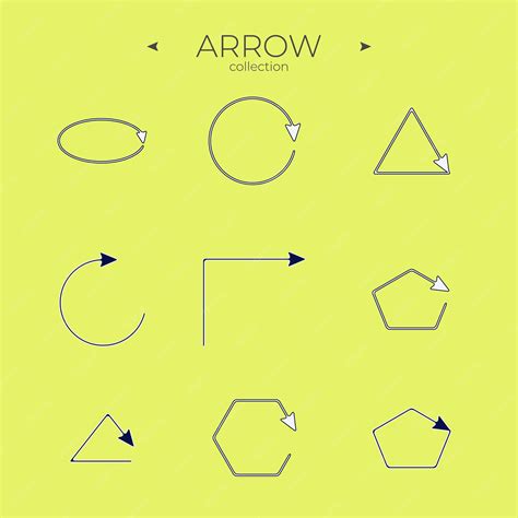 Premium Vector Line Arrow Icon Set Line Icons Collection Modern Vector Symbols