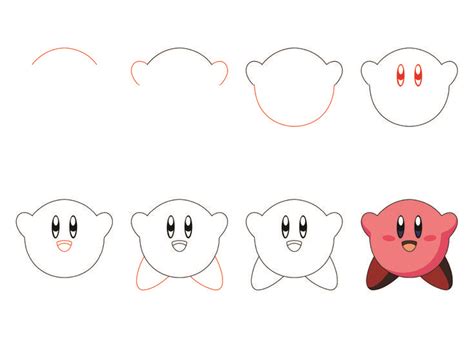 How To Draw Kirby Characters Step By Step