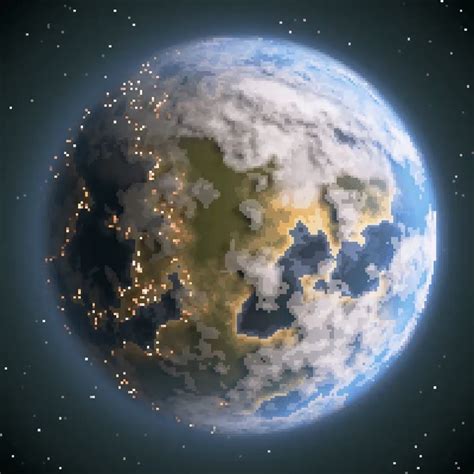 3d Artist Mingwei Lim Aka Cmzw Presented A Pixelated Recreation Of Earth And Explained How
