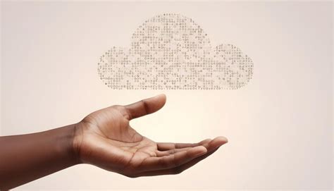 Hand Holding Cloud Computing Diagram Show On Hand Data StorageCloud Technology Premium AI