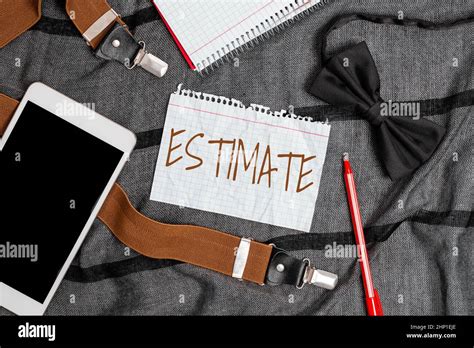 Writing Displaying Text Estimate Business Concept Roughly Calculate